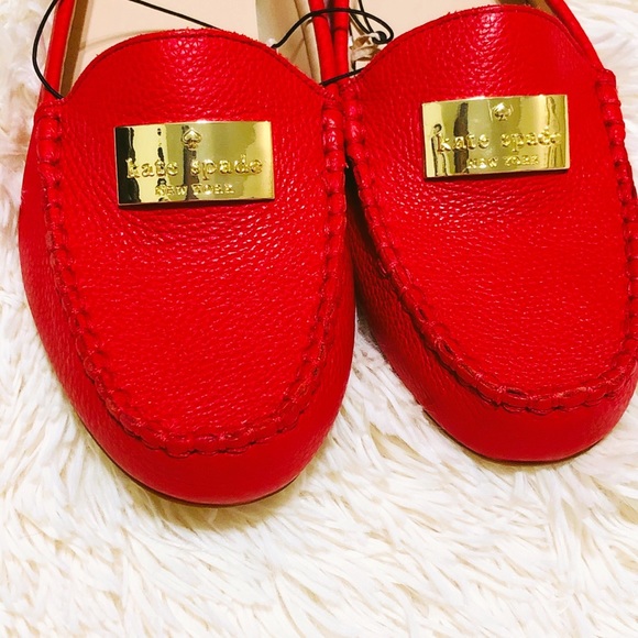 kate spade | Shoes | Kate Spade Corrie Pebble Leather Loafers Flats ...